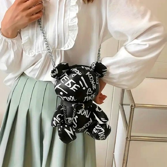 Bags | Metal Teddy Bear Purse | Poshmark